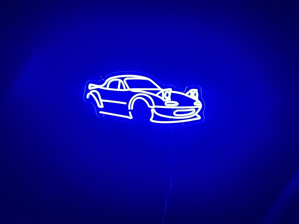 Mazda Miata NA LED Neon Sign (3/4 view) | CarbonMiata