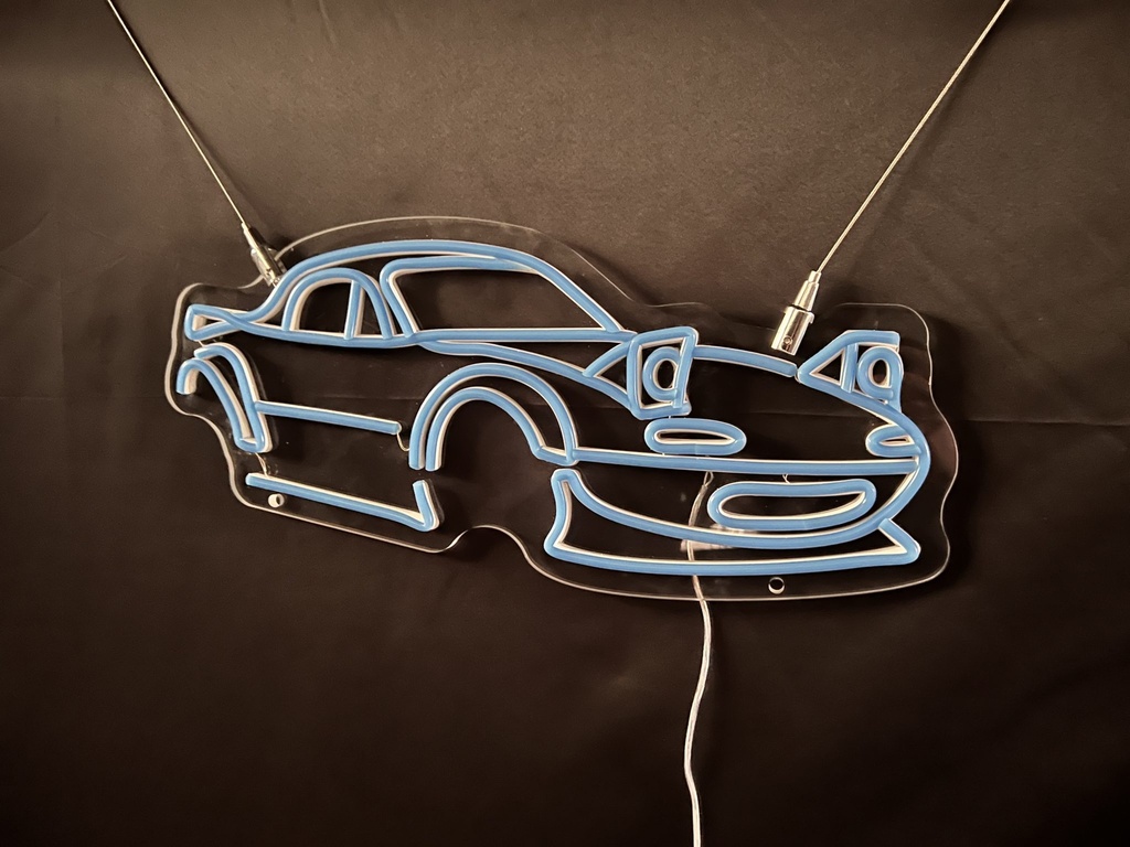 Mazda Miata NA LED Neon Sign (3/4 view) | CarbonMiata