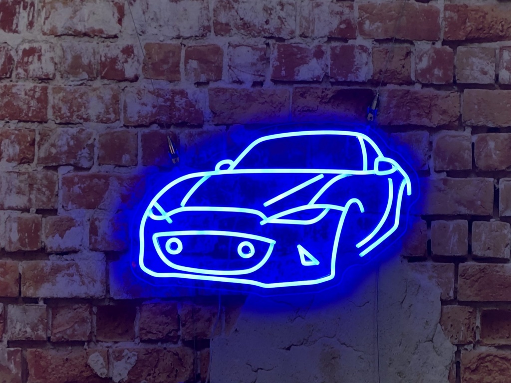 Mazda Miata ND LED Neon Sign (3/4 view) | CarbonMiata