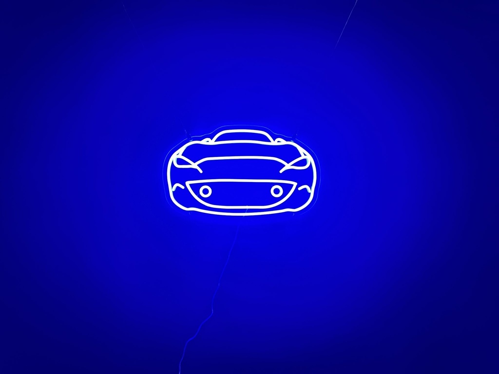 Mazda Miata ND LED Neon Sign (Front View) | CarbonMiata
