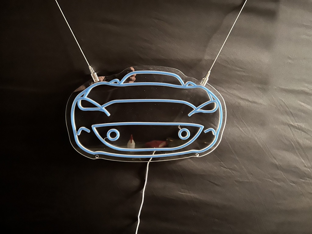 Mazda Miata ND LED Neon Sign (Front View) | CarbonMiata