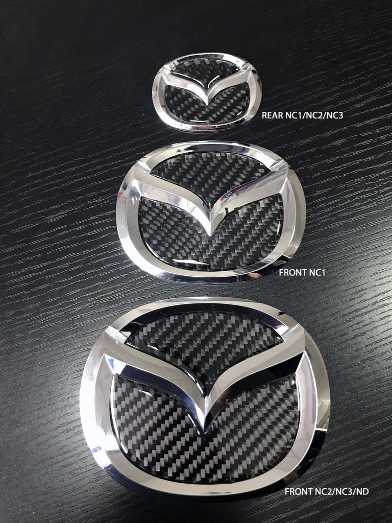Carbon Fiber Inserts for Mazda Emblems For Miata NC | CarbonMiata
